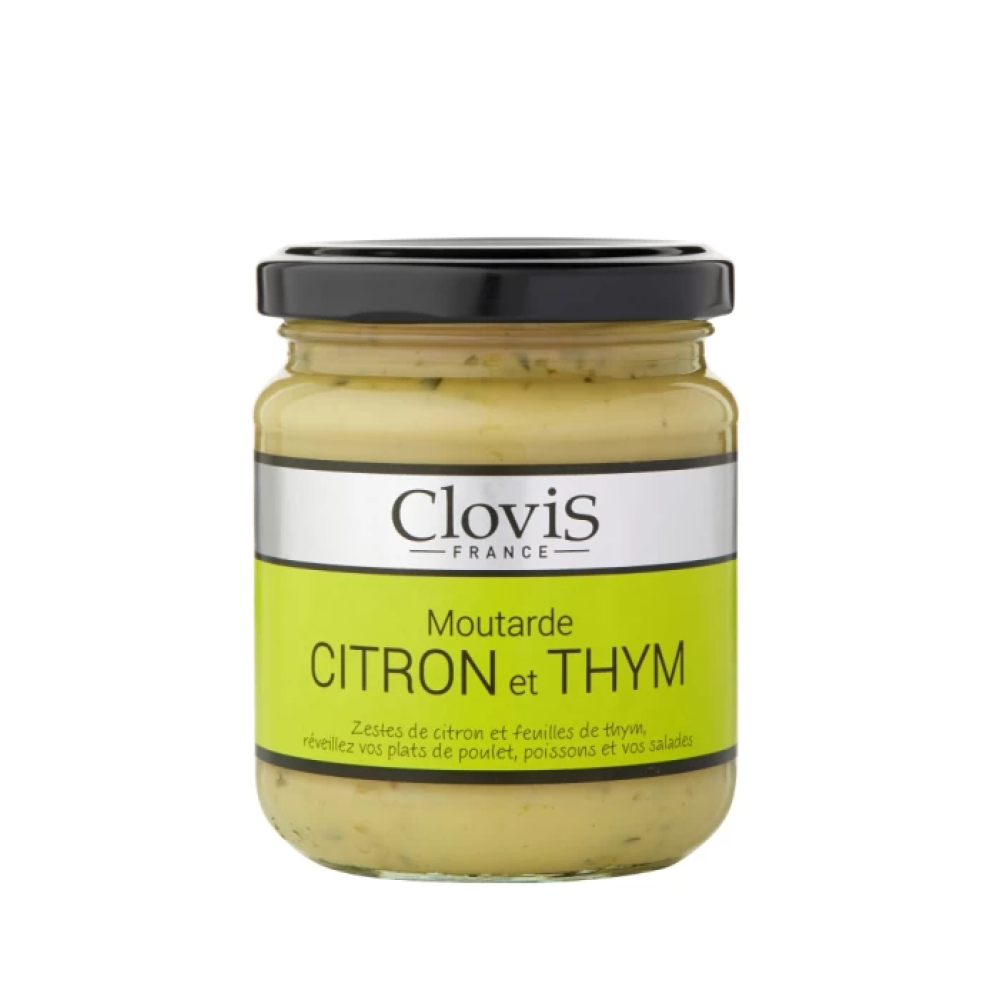 Μουστάρδα με Ξύσμα Λεμονιού και Θυμάρι Clovis 200gr