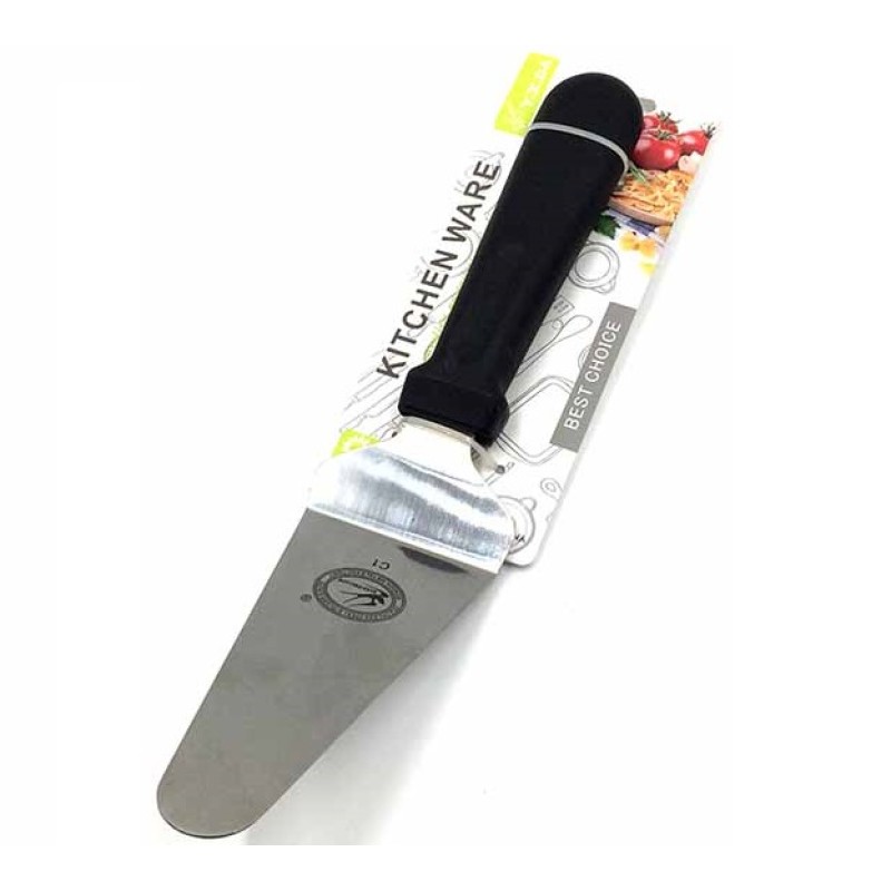 Σπάτουλα τρίγωνη inox με πλαστική λαβή 26,5εκ.