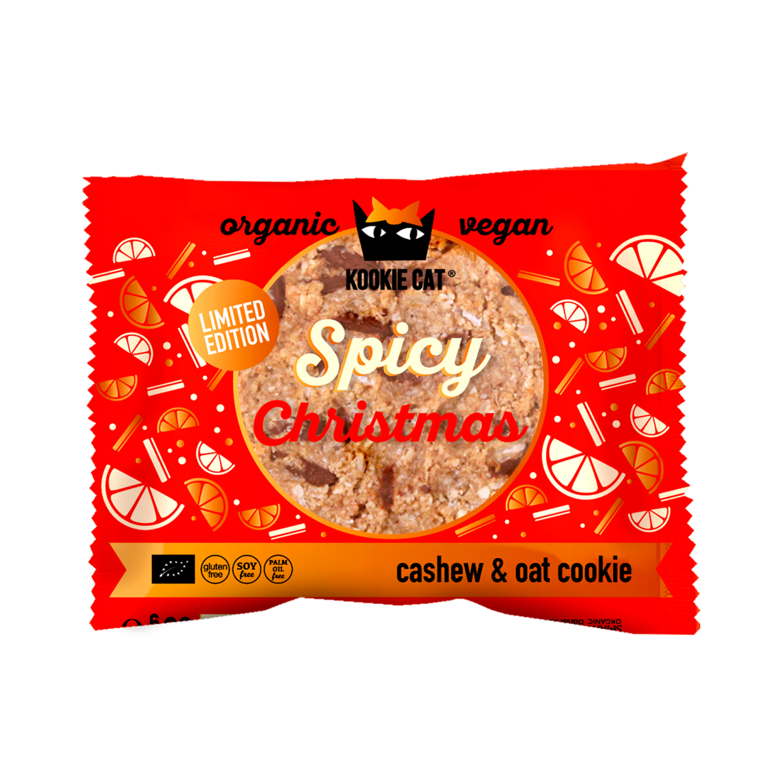 Βιολογικό Μπισκότο Βρώμης Kookie Cat με Πορτοκάλι Roobar 50gr