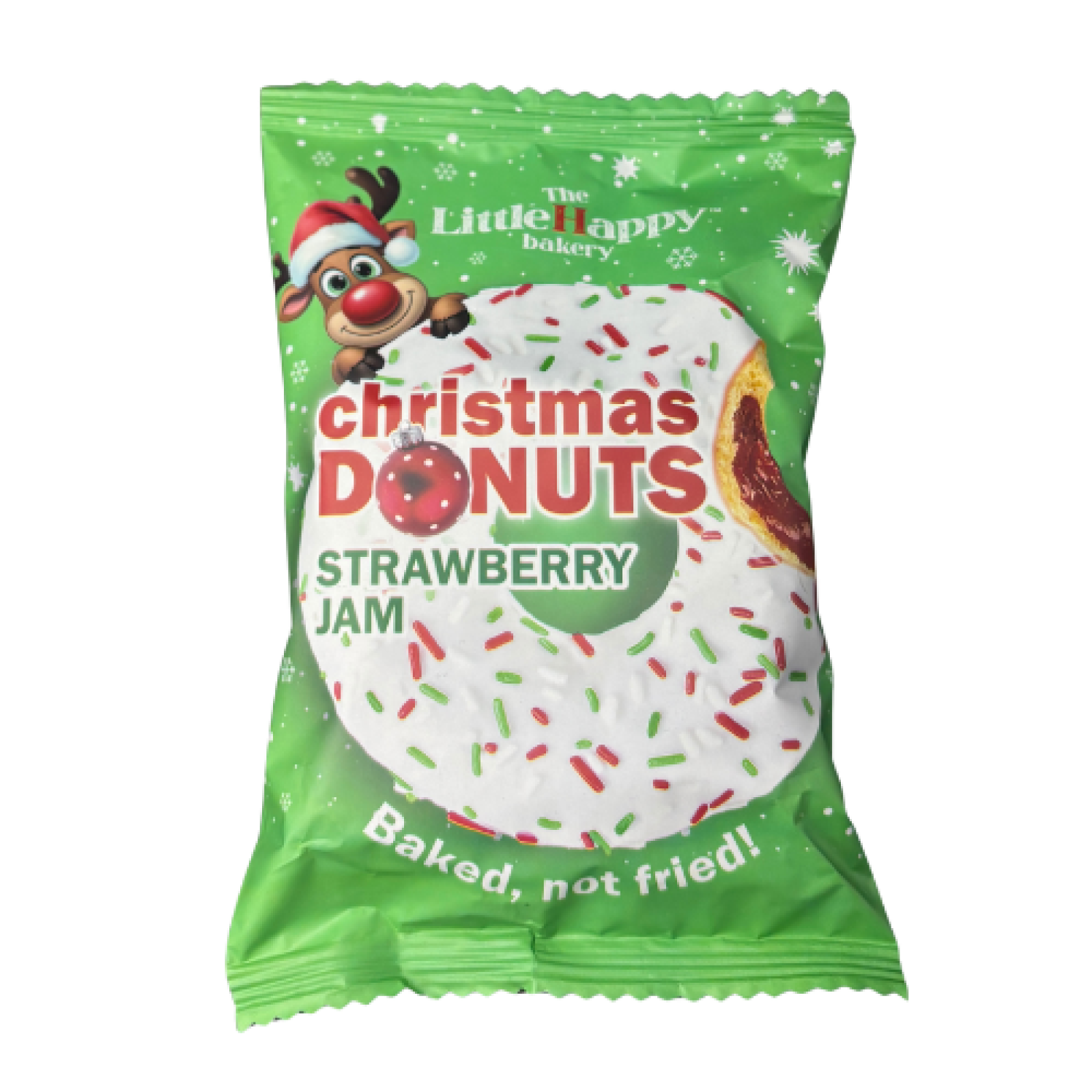 Xmas Donut με Γέμιση Μαρμελάδα Φράουλα The Little Happy 60gr